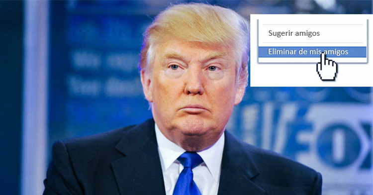 Facebook te permite borrar a los amigos de Donald Trump