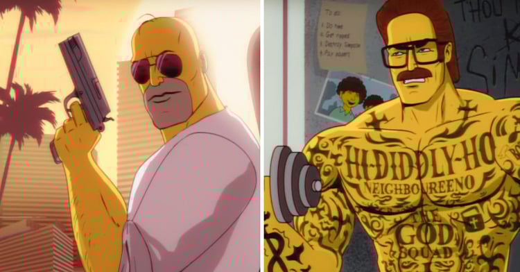 Los Simpson hacen homenaje a Miami Vice en su nueva entrada