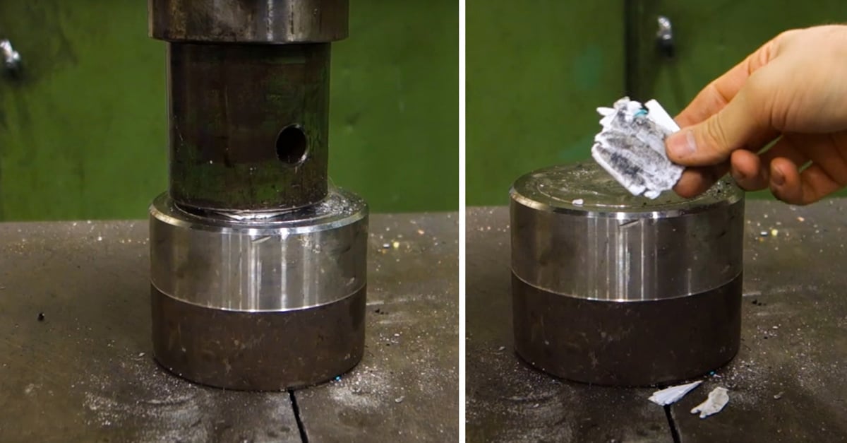 Si doblas 7 veces una hoja de papel explotará en la prensa