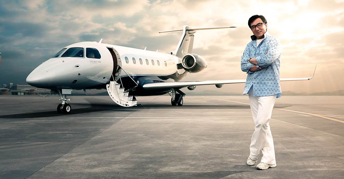 Ve el jet privado de $20 millones de Jackie Chan