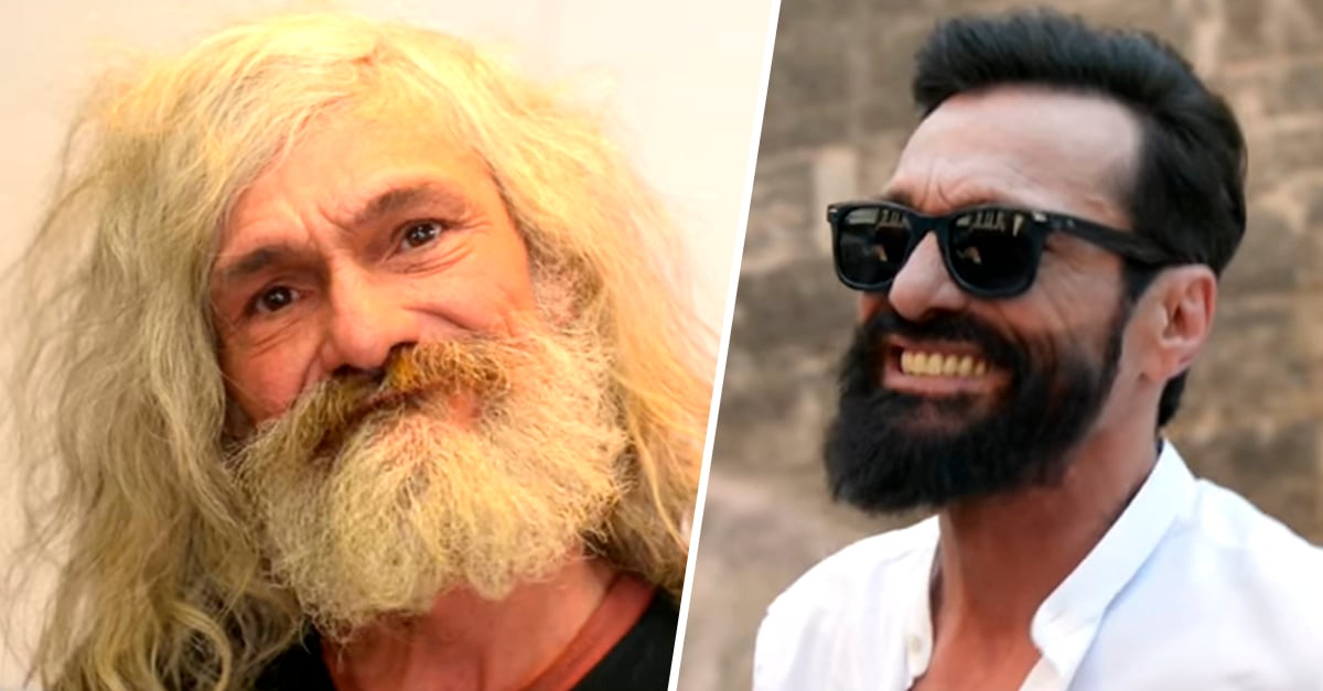 Viral, el cambio de look de este vagabundo a hipster