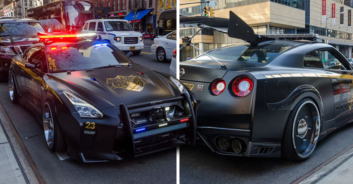 El Nissan GT-R luce como el malvado auto policía de Transformers