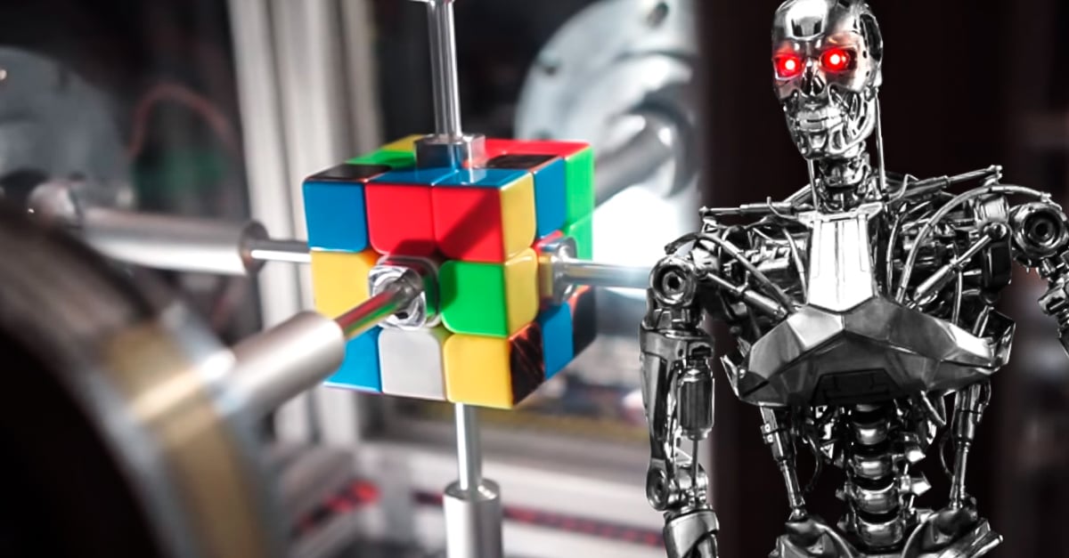 Mira este robot resolver un cubo Rubik en medio segundo