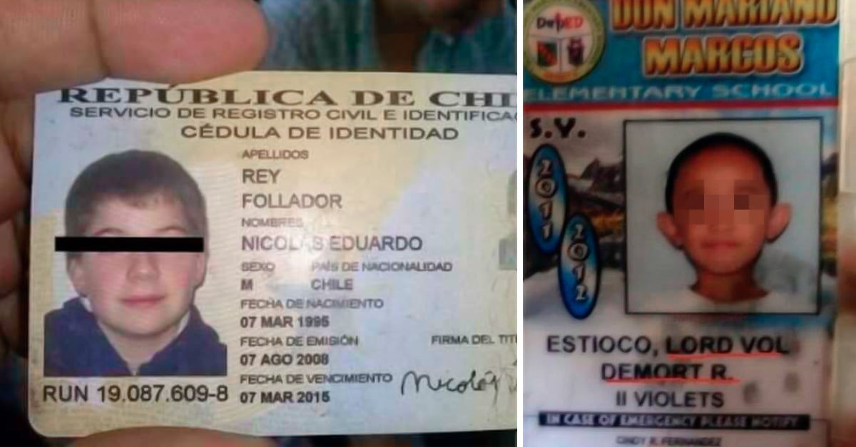 18 de los nombres más raros que le han puesto a la gente