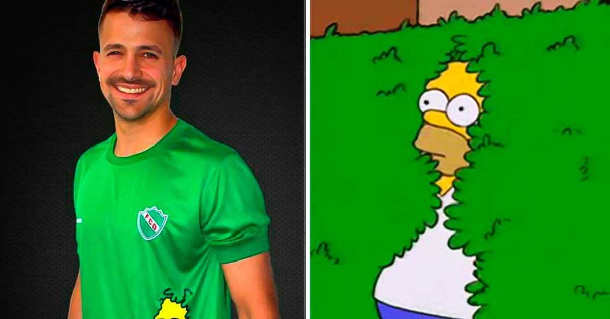 Portero argentino tiene un meme de Homero en su camiseta