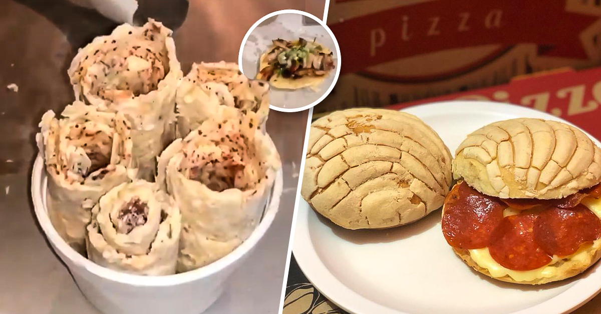 Crean helado de tacos al pastor y conchas con pizza.