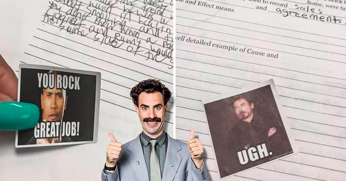 Profesor usa memes para calificar el desempeño de sus alumnos