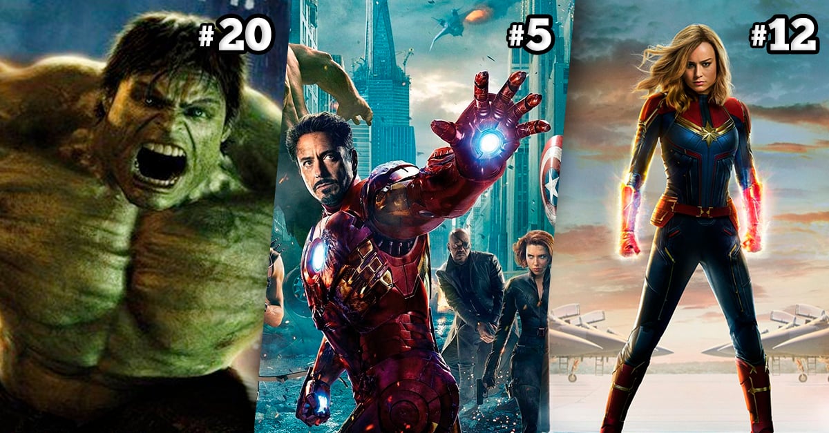 21 Películas de Marvel ordenadas de la peor a la mejor