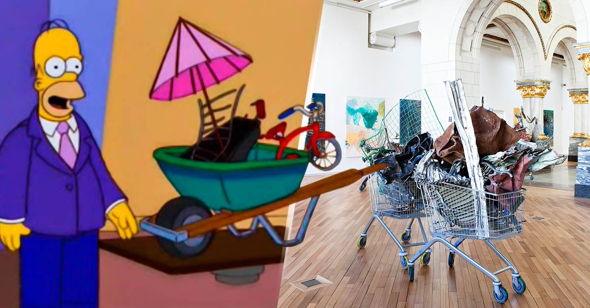 Obras de arte son como las de Homero Simpson artista