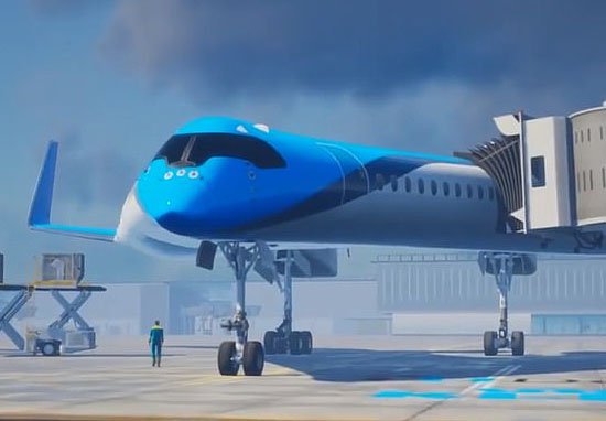 Diseñan avión con forma de guitarra Flying-V de Gibson