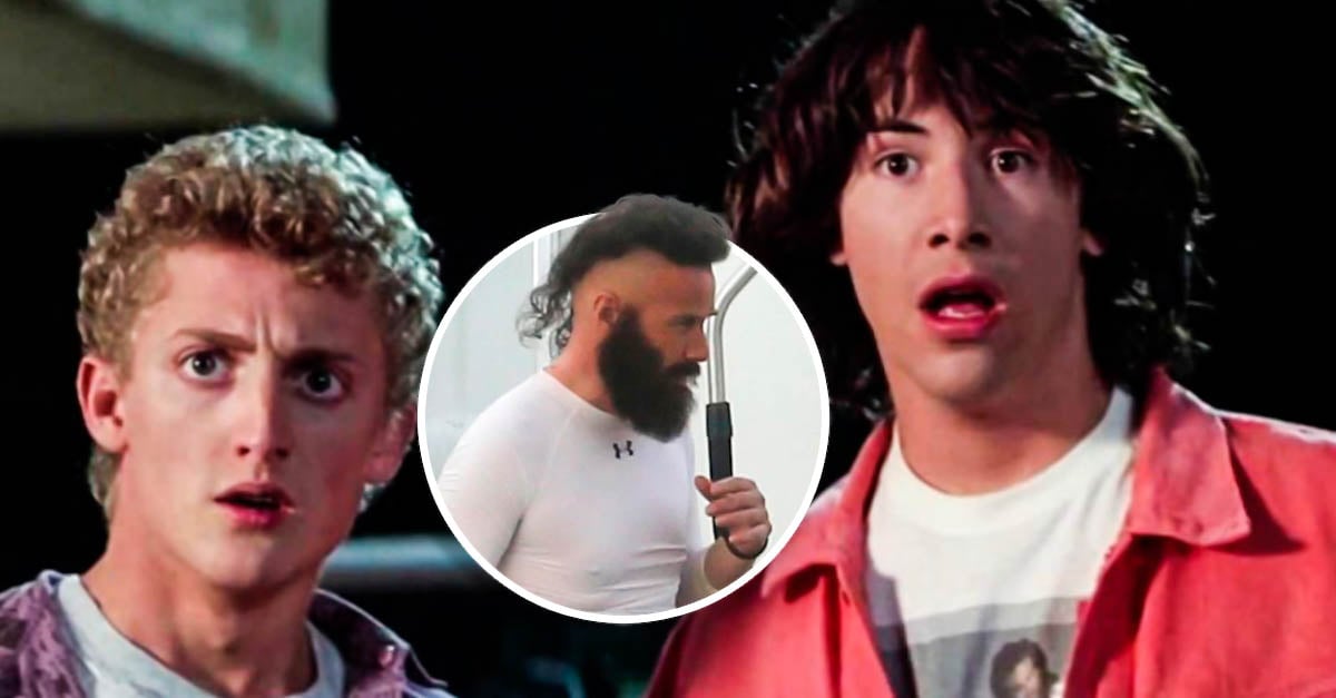 Keanu Reeves sorprende con su look para ‘Bill y Ted’