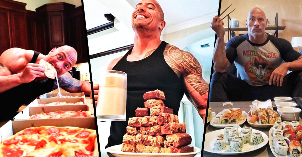 Esto come actor Dwayne Johnson en días libres de dieta