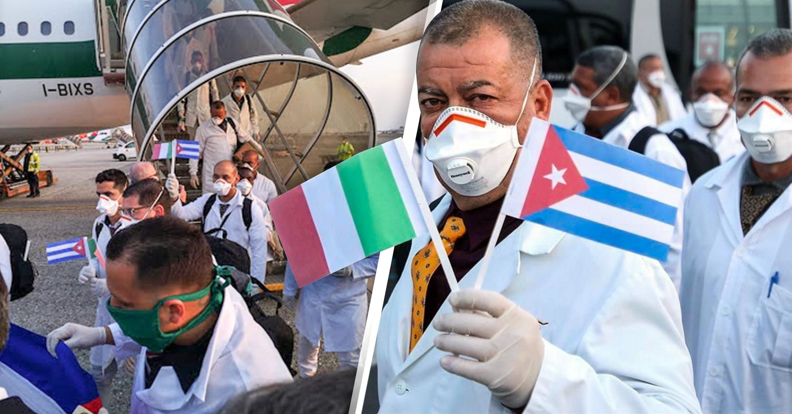 Médicos cubanos llegan a Italia para combatir al coronavirus
