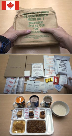 Así es la comida militar empaquetada alrededor del mundo