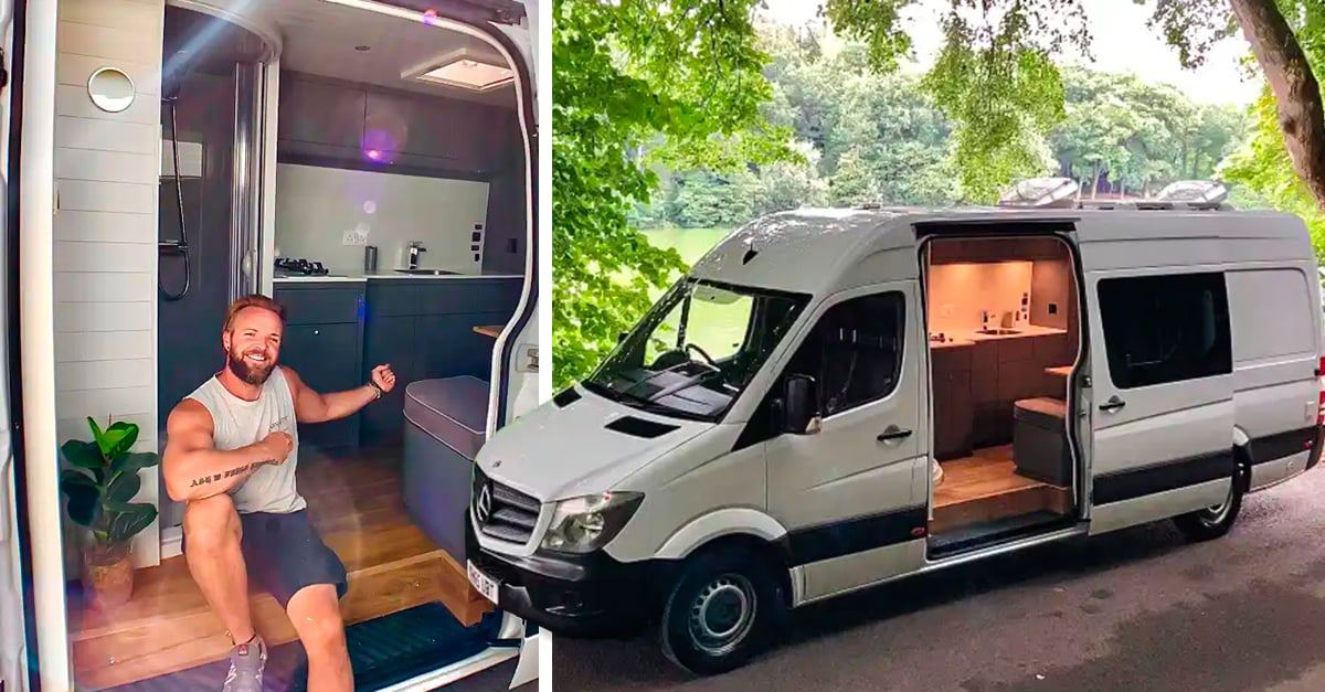 Carpintero experto convierte esta van en una casa rodante