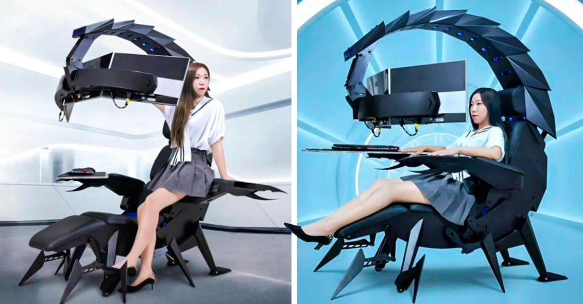 Increíble sillón para gamers con forma de un escorpión