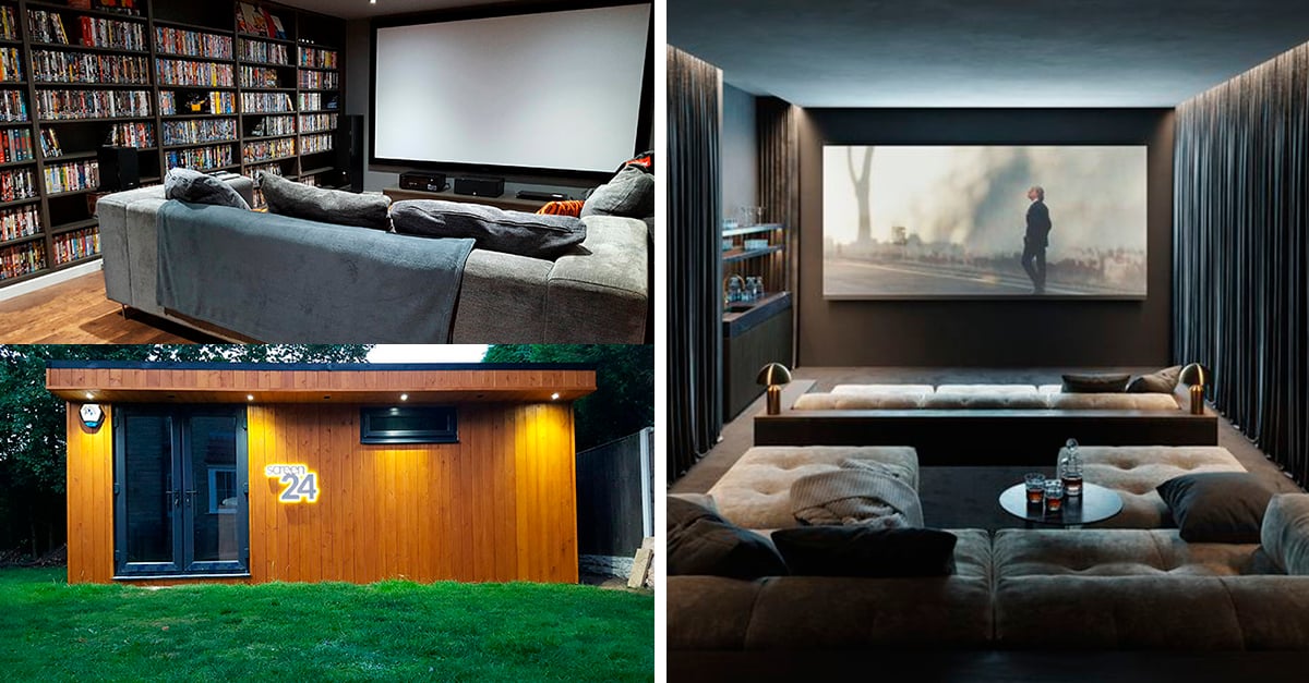 20 Cines en casa asombrosos para ver cintas con estilo