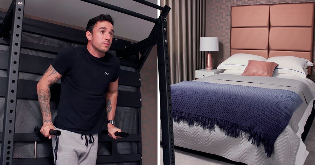 Crean una cama que se convierte en gimnasio y es lo mejor