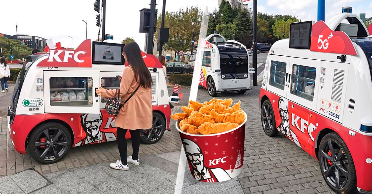 KFC usa autos no tripulados en China para entregar su pollo