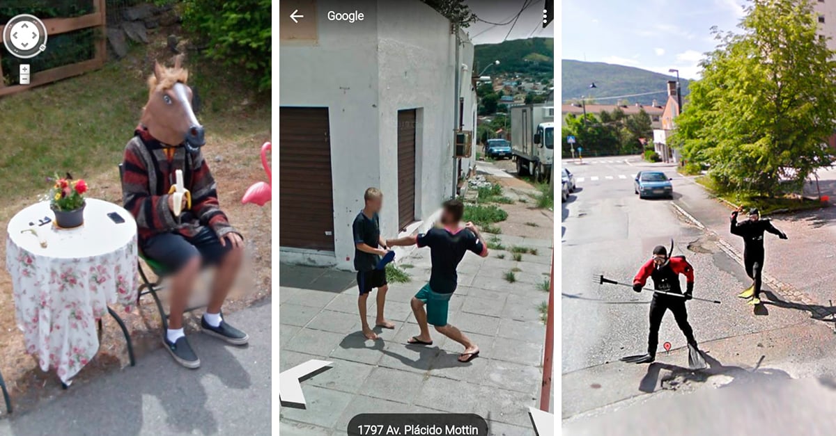 18 extrañas y divertidas imágenes captadas por Google Maps