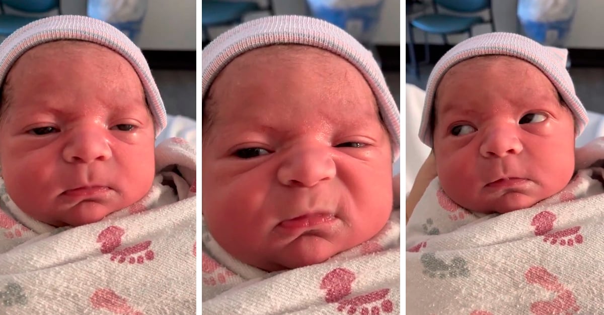 Bebé parece estar decepcionada de haber llegado al mundo