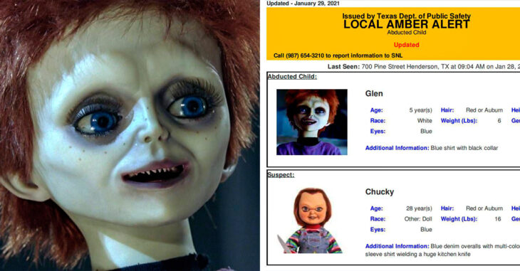 Niña hace ritual a su muñeco Chucky como en la película