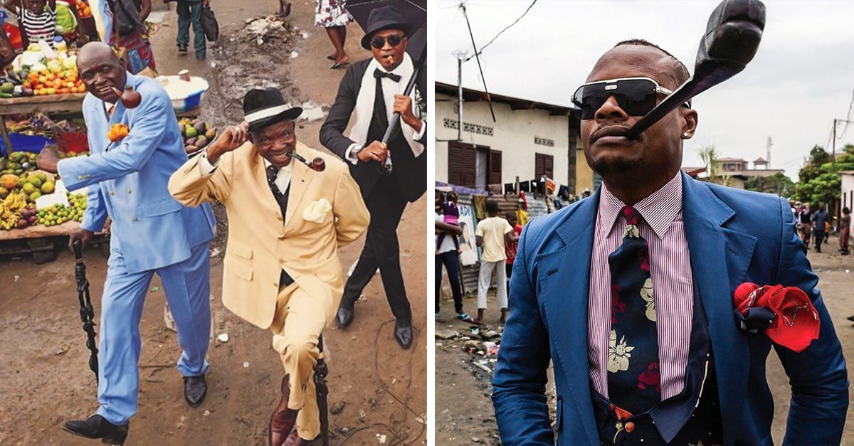 Los dandis del Congo, elegancia y color entre la pobreza