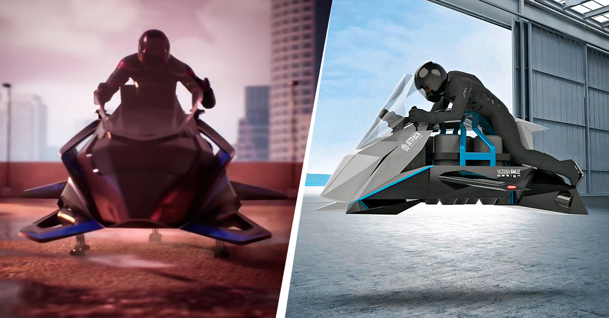 Así luce la que será la primera motocicleta voladora