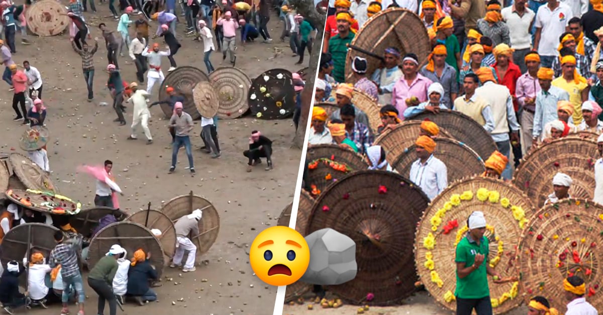 La Batalla de las Piedras, una salvaje tradición en la India
