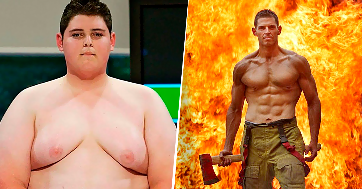 Pasó de pesar 150 kilos a convertirse en un bombero de calendario