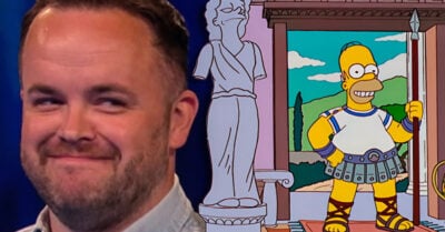 Perro San Bernardo gana concurso con disfraz de Homero Simpson