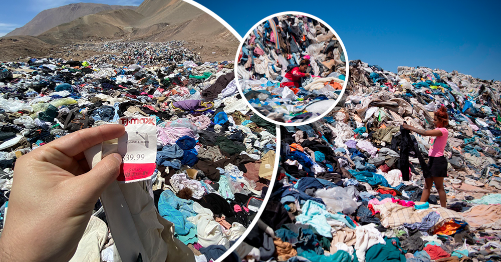 Miles de toneladas de ropa yacen en medio del desierto de Atacama