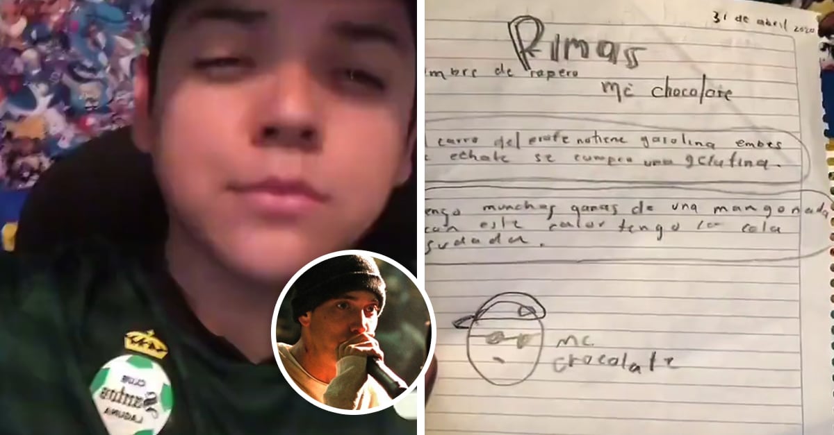 Maestro rapea las rimas que encargó a sus alumnos de primaria