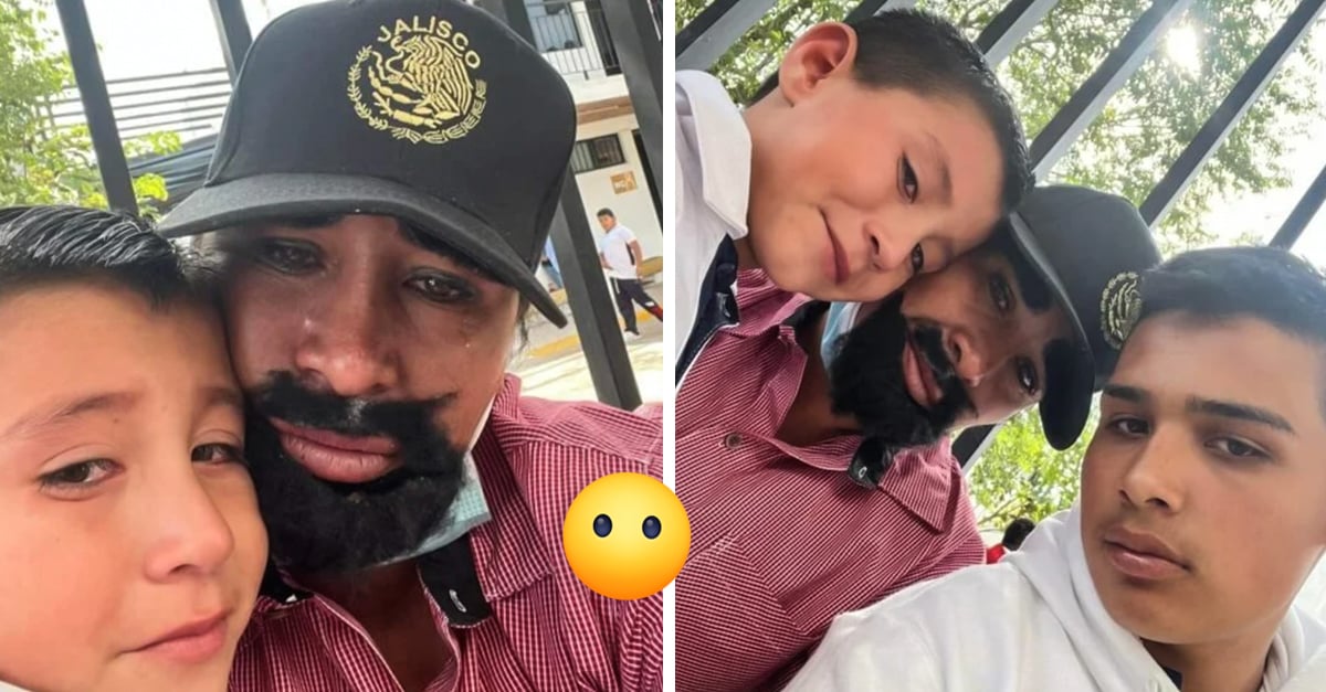 Mujer se pone barba y bigote para celebrar el Día del Padre