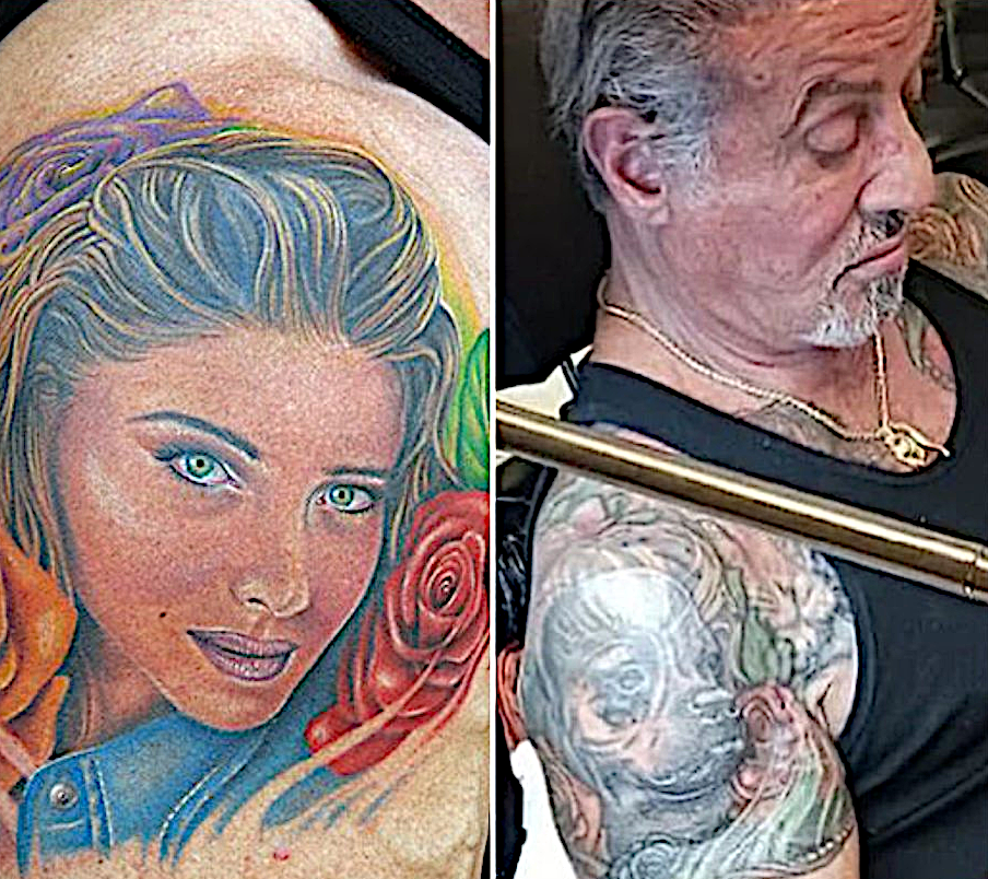 Stallone se divorcia y cambia el tatuaje de su esposa por Butkus
