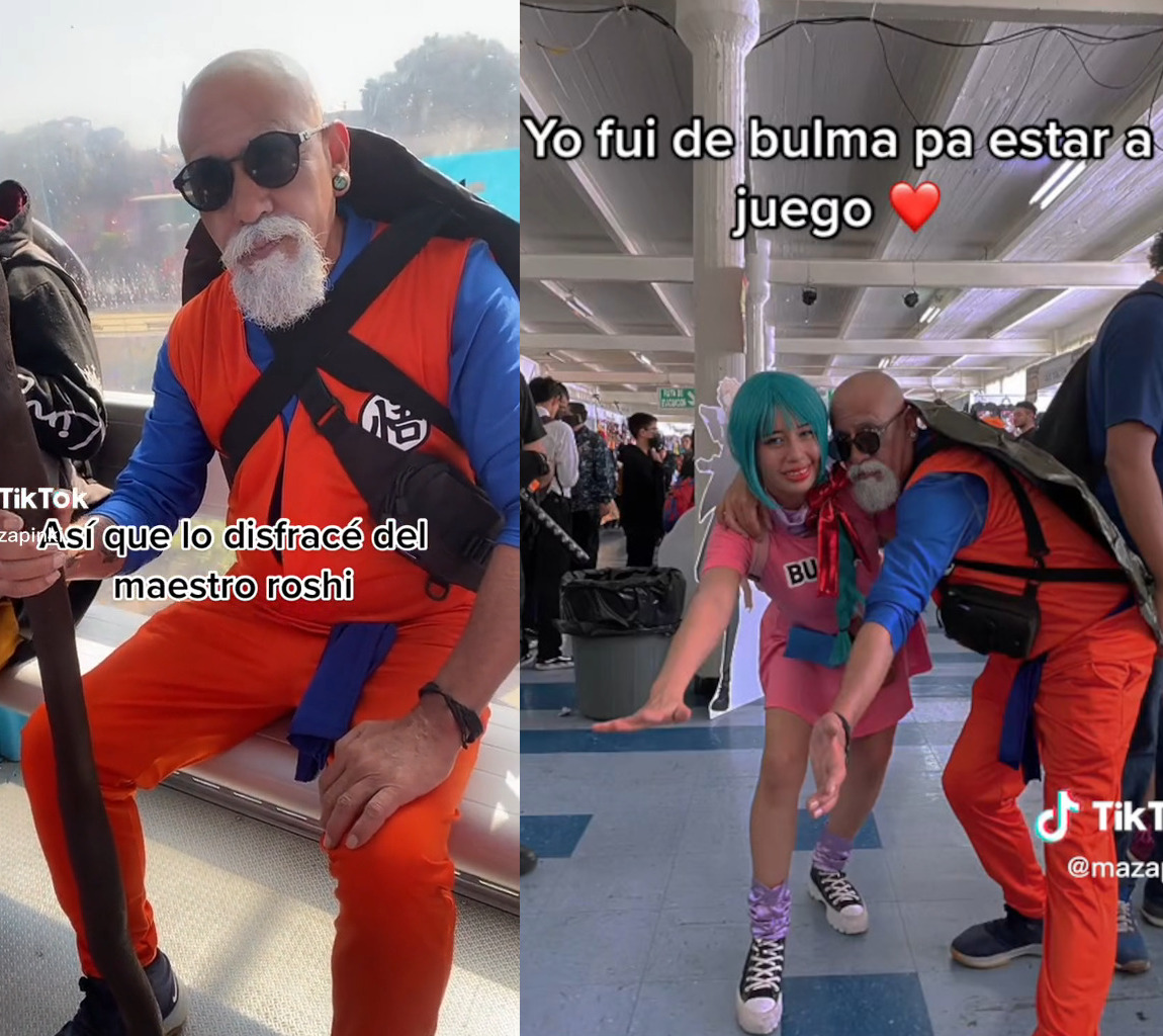El papá con cosplay de Maestro Roshi se hace viral