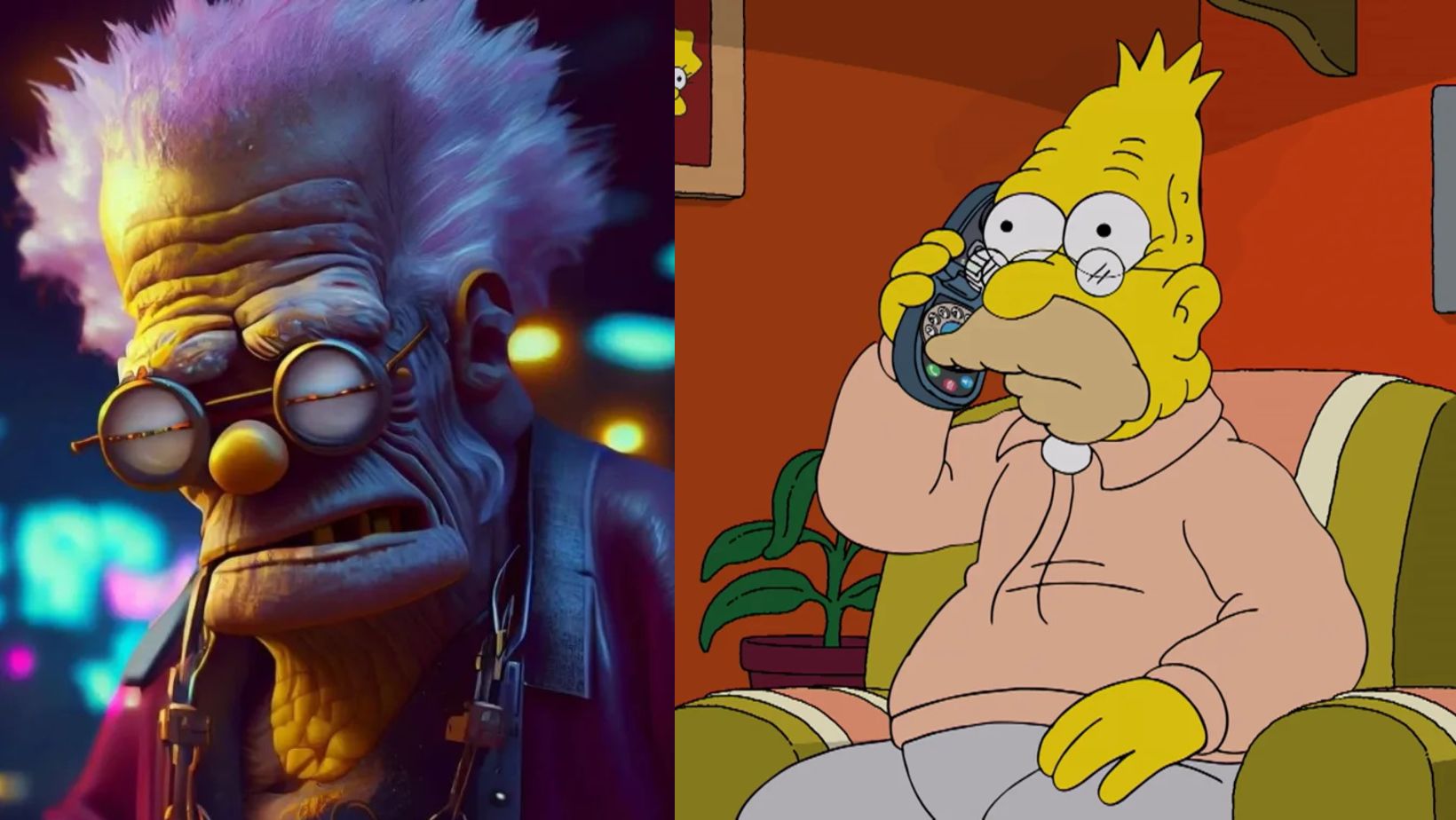 IA reinventa a Los Simpson estilo cyberpunk y son increíbles