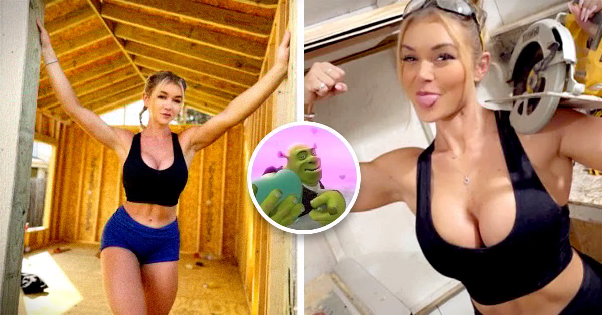 Carpintera trabaja en bikini y todos quisieran un trabajito