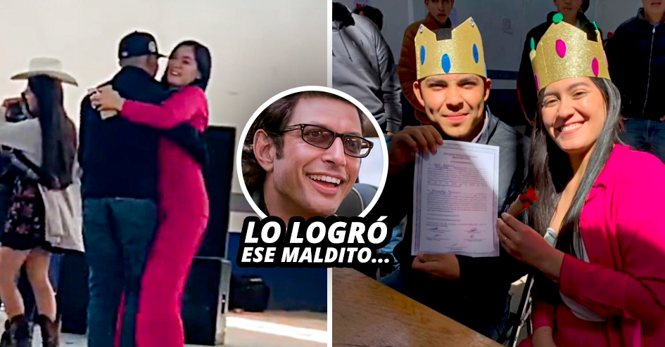 Alumno cumple su sueño y se casa con su maestra de prepa