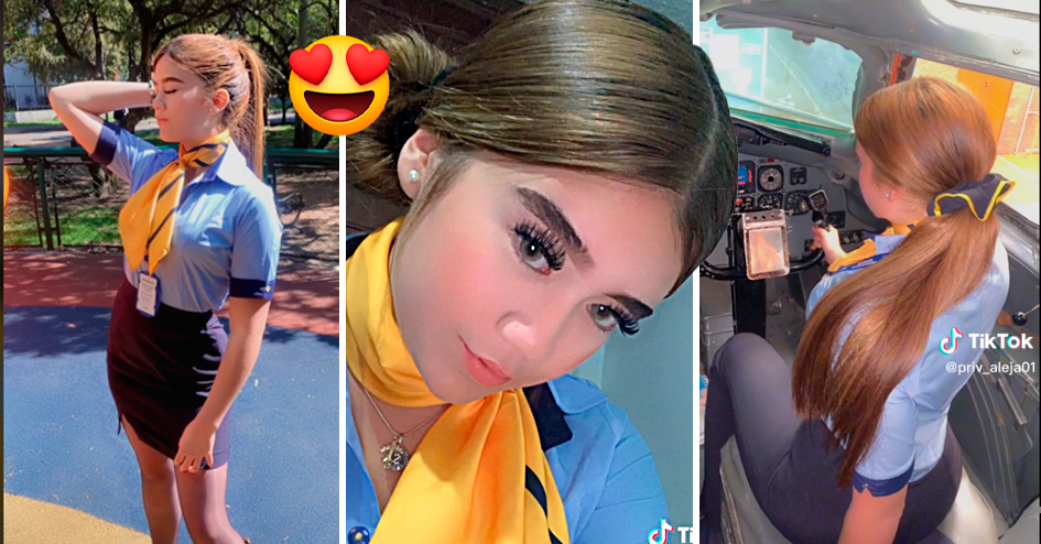 La azafata más bella del mundo que la rompe en TikTok