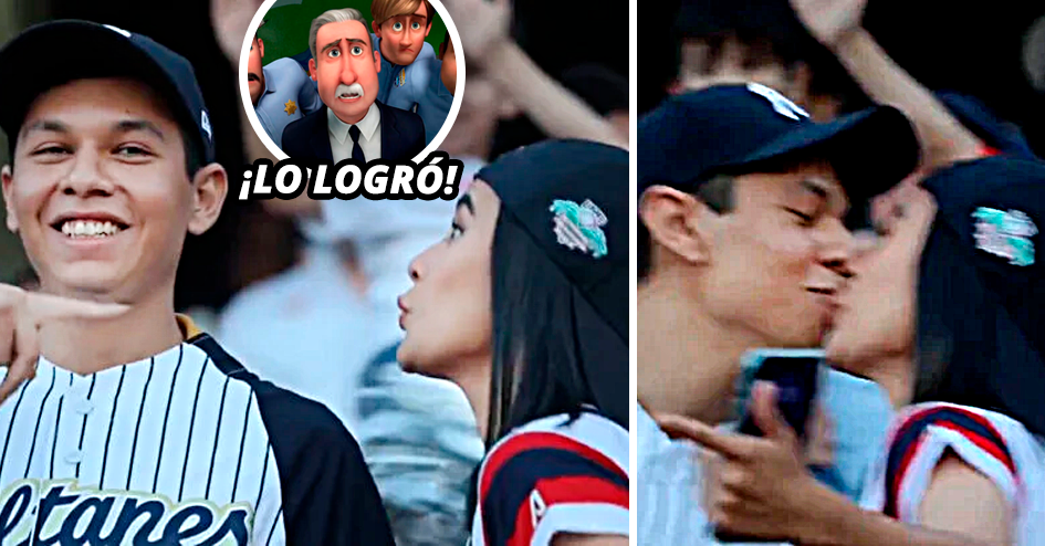 Joven bateado por amiga encuentra pareja para la “kiss cam”