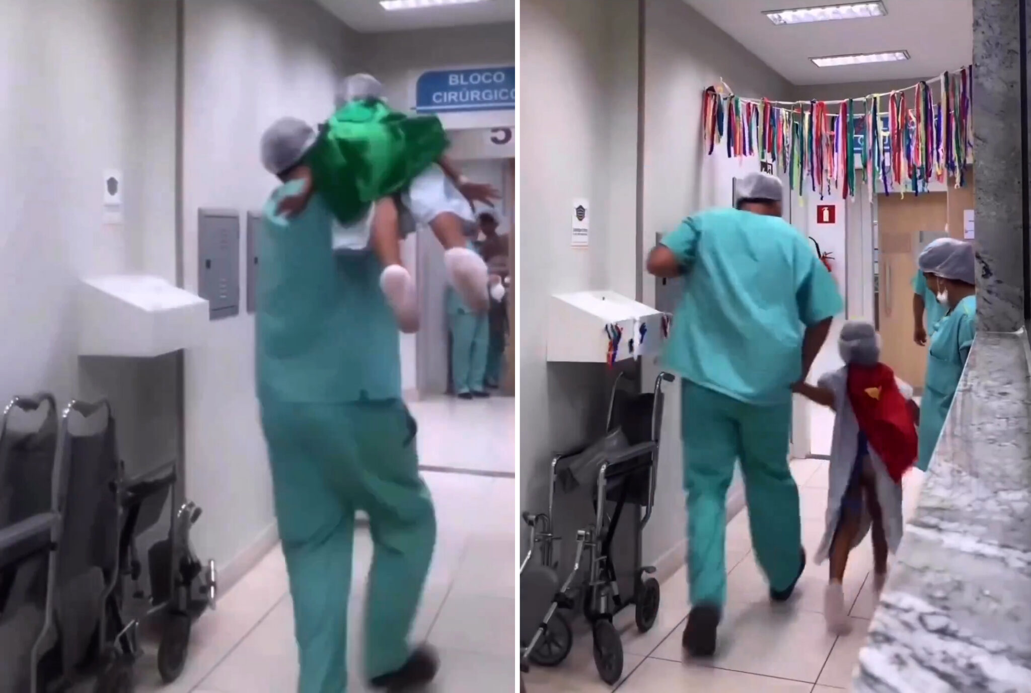 Doctor lleva vestidos de superhéroes a niños al quirófano